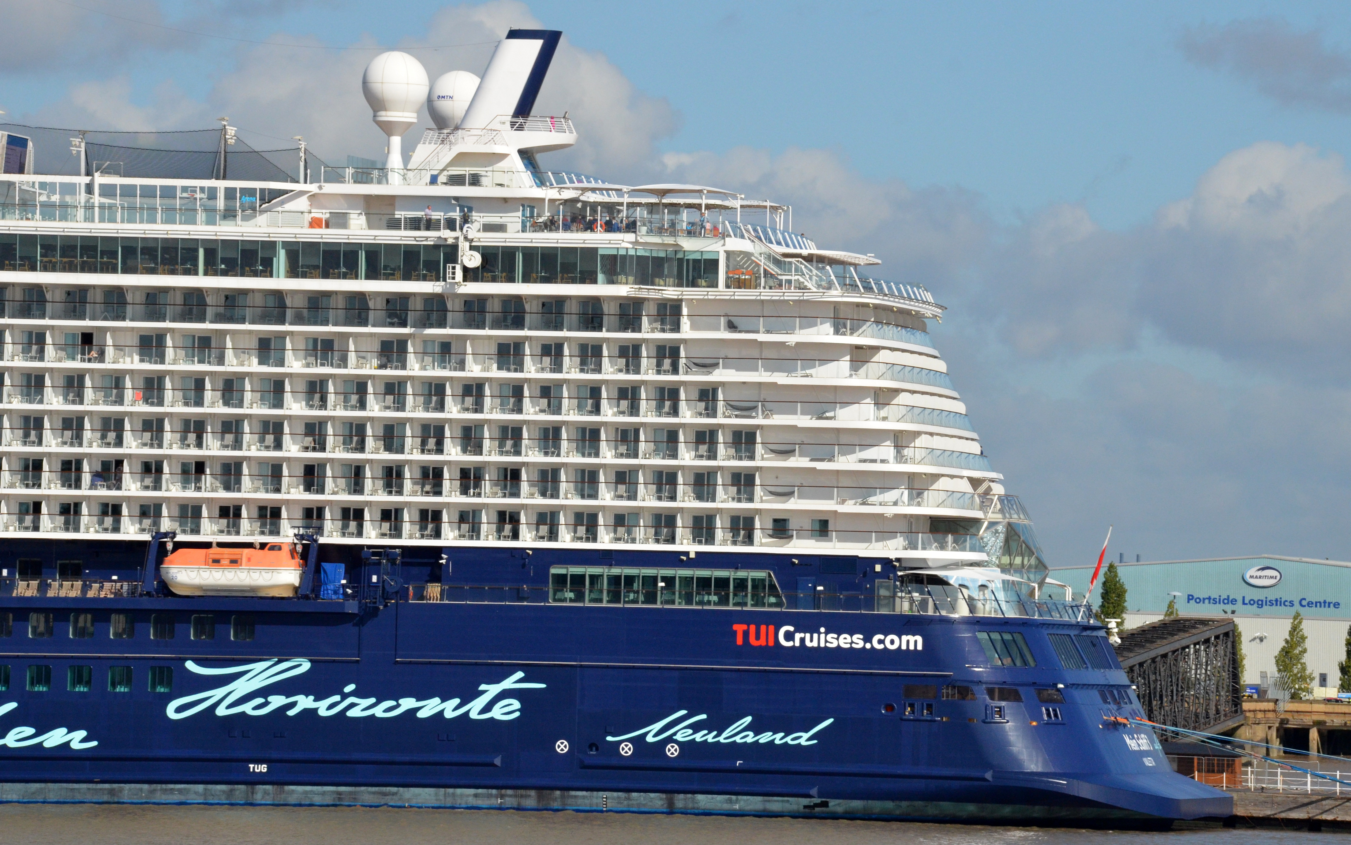 MEIN SCHIFF 3 on the Tilbury landing stage | Cruise ships | Tilbury and ...