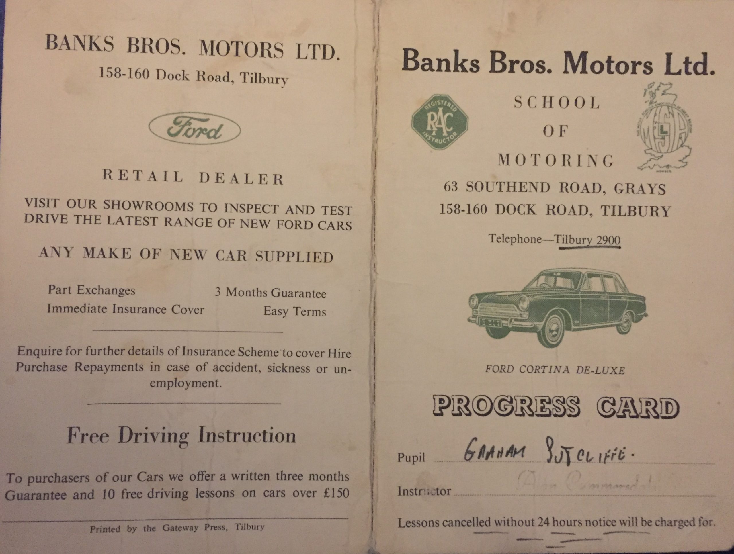 Banks Bros Motors Ltd. Driving School Card | Local organisations ...