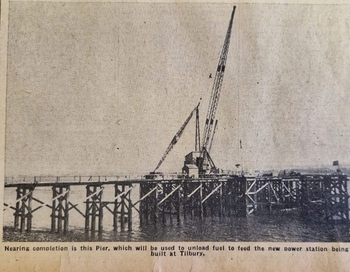 Building the jetty at Tilbury Power Station | Tilbury Power Station ...